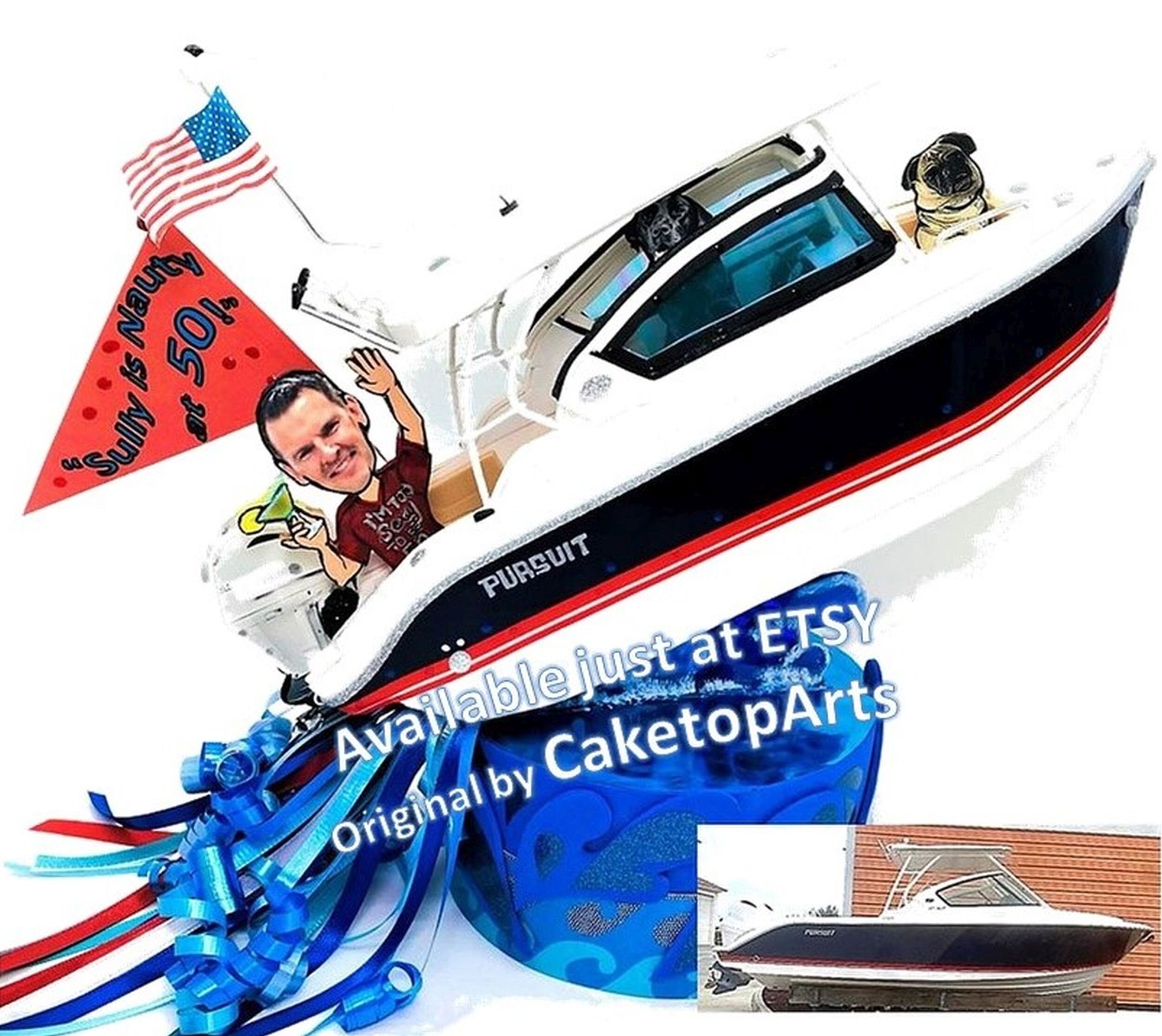 Sailor Cake Topper Customized Nautical Boat Personalized - Etsy