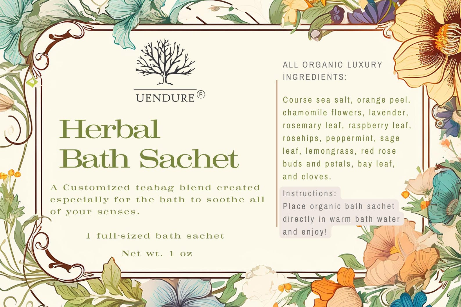 Herbal Bath Sachet - All Organic - Etsy