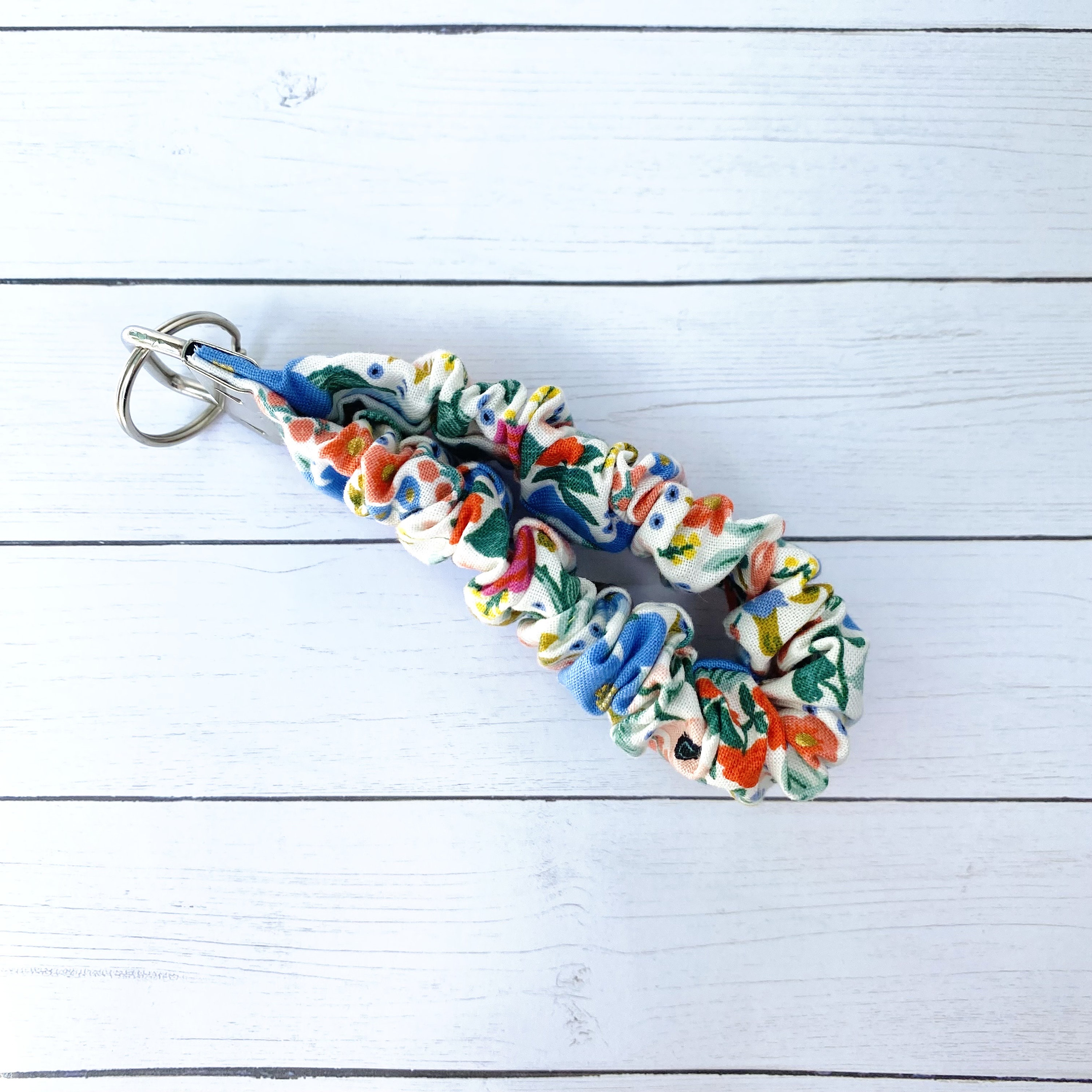 Cotton Scrunchie Keychain Scrunchie Key Fob Ring Scrunchie Keyring ...