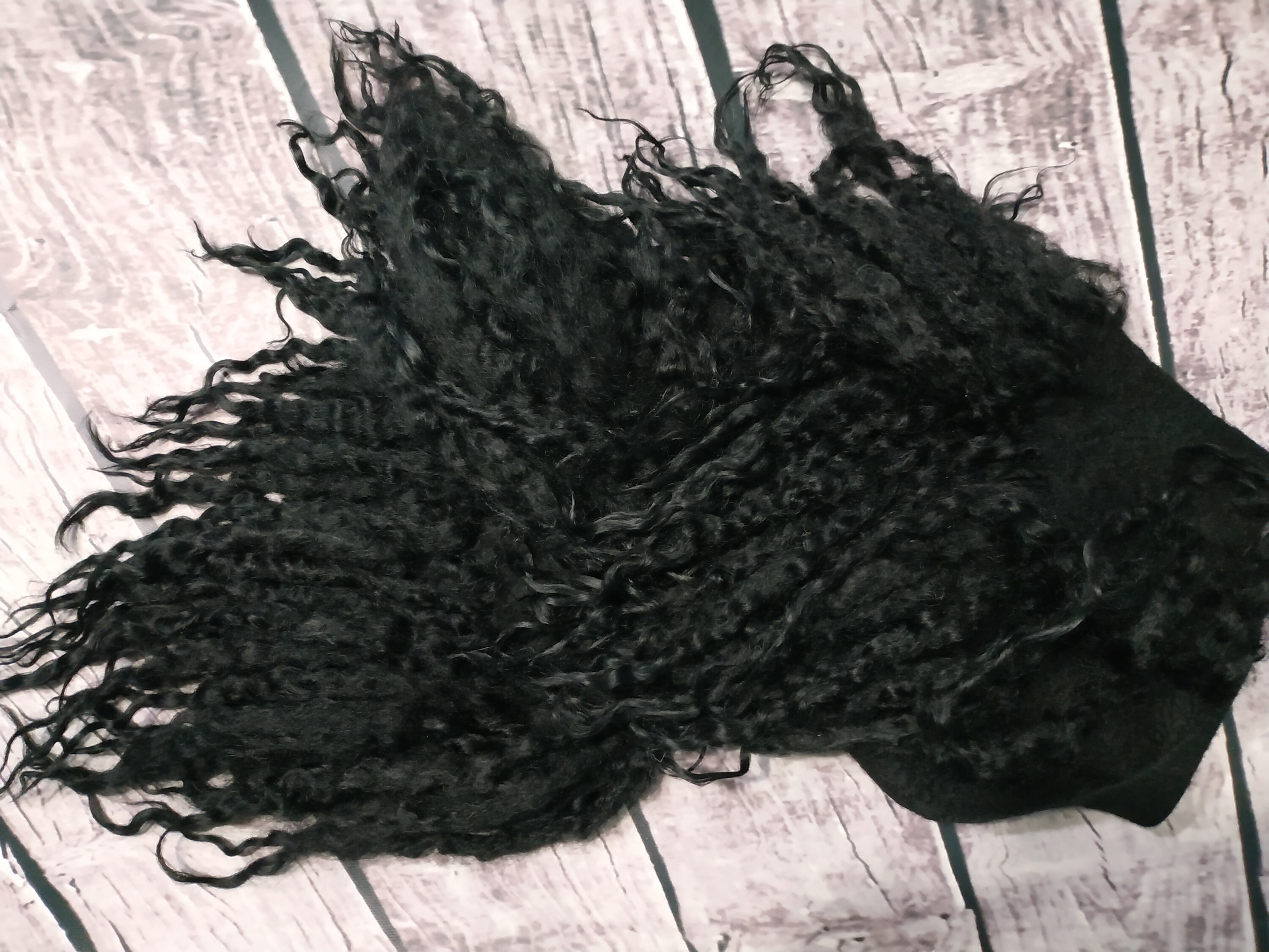 Fur Collar Curly Felted Collar Fur Scarf Pure Wool Hand Dyed Fleece ...