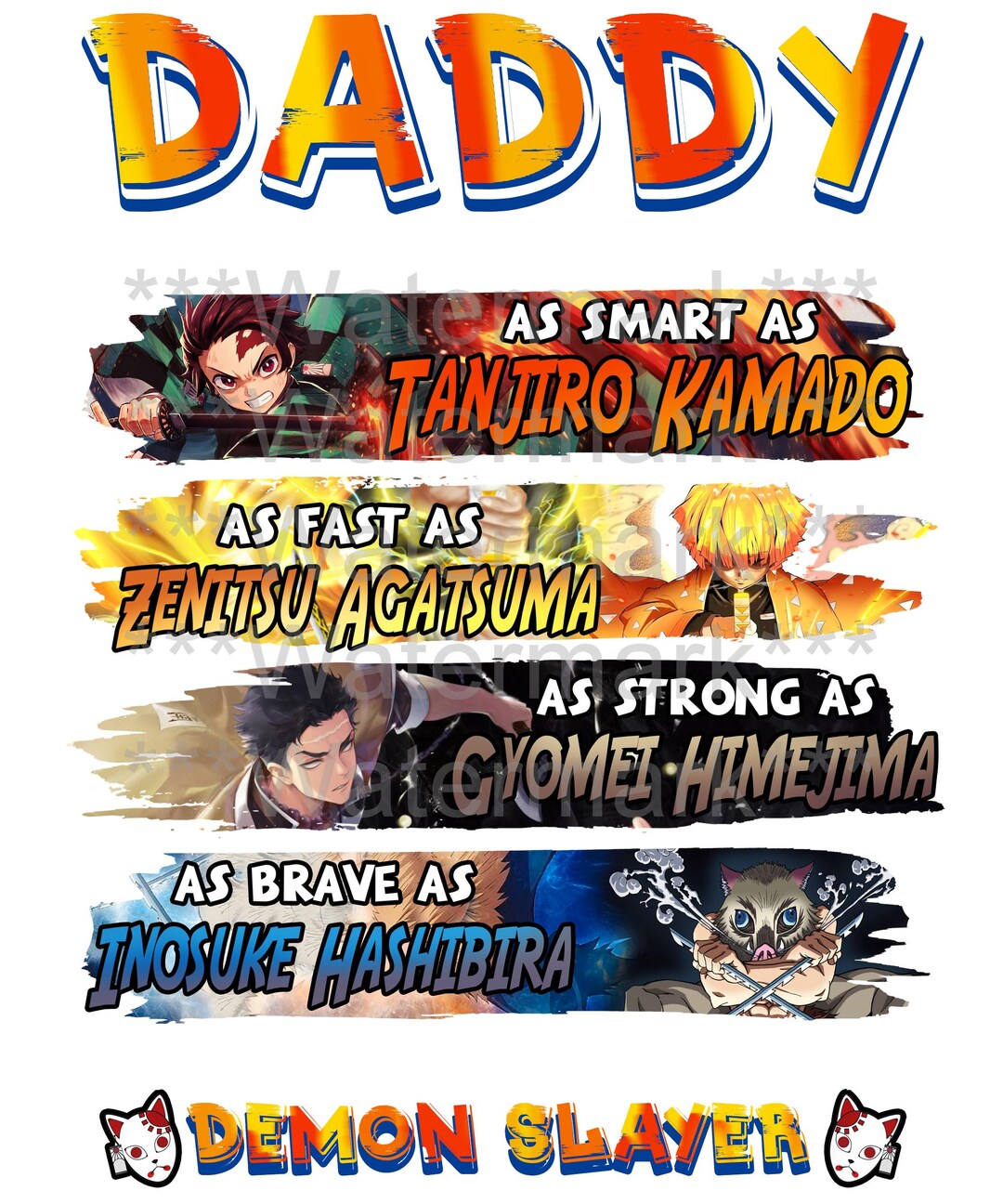 Daddy You Are My Favorite Demon Slayer PNG | Tanjiro Zenitsu Inosuke ...