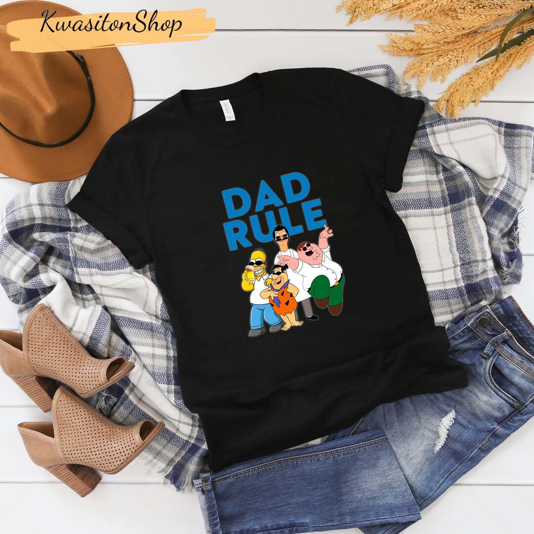 Dad Rule Cartoon Dad PNG, Funny Father's Day Sublimation, Digital ...