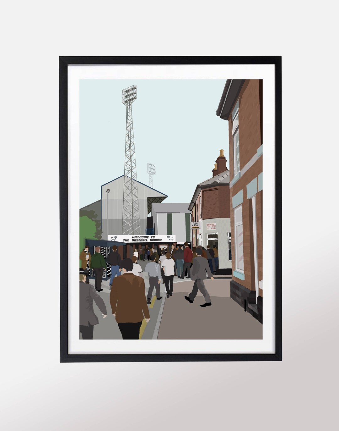 The Baseball Ground - Derby County Print - Etsy