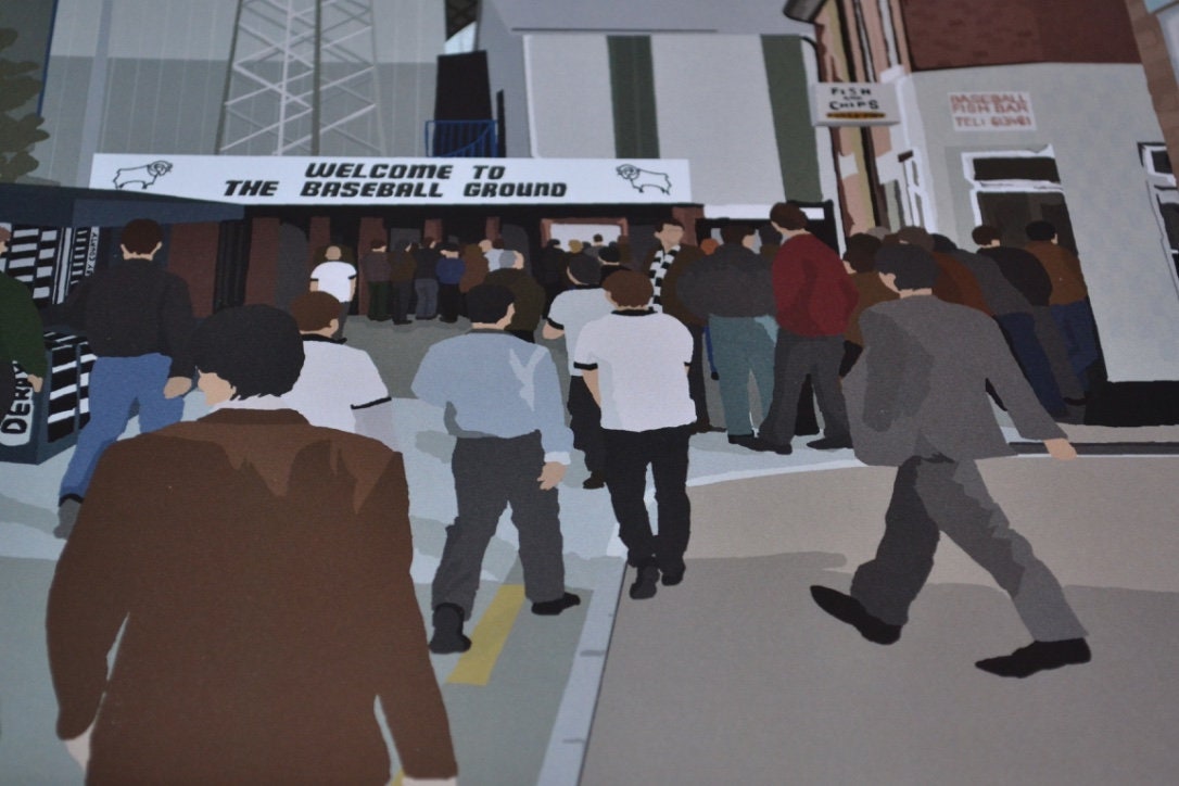 The Baseball Ground - Derby County Print - Etsy