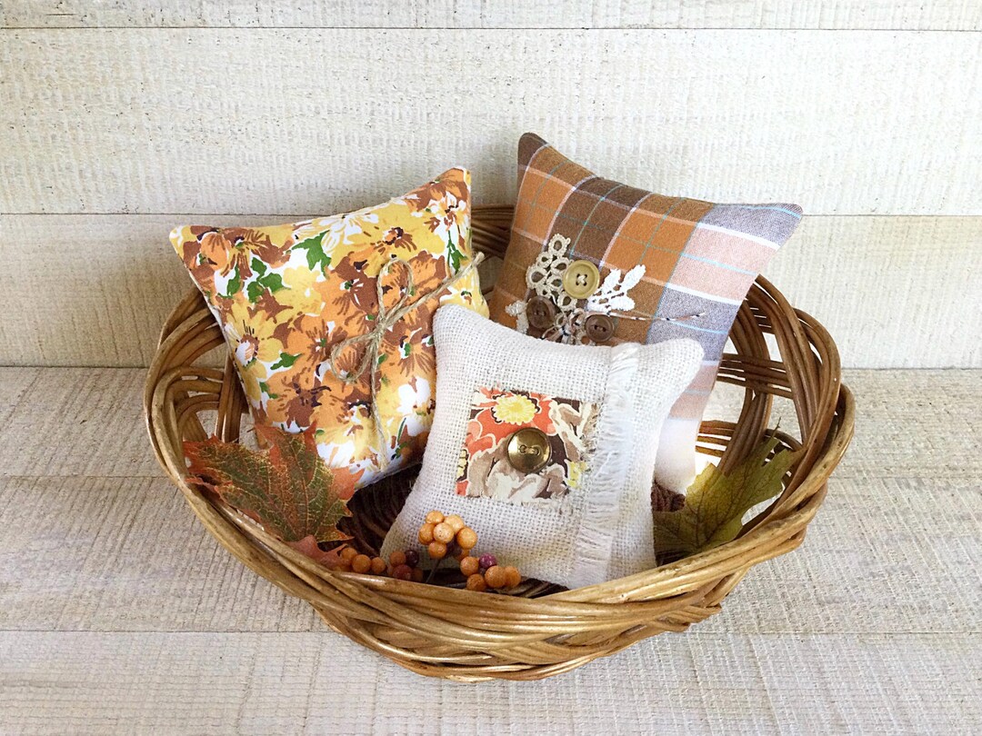 Fall Mini Pillows Set of 3, Basket Filler - Etsy