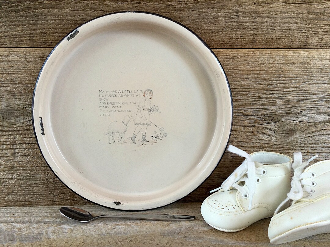 Children's Enamelware Nursery Rhyme Plate - Etsy