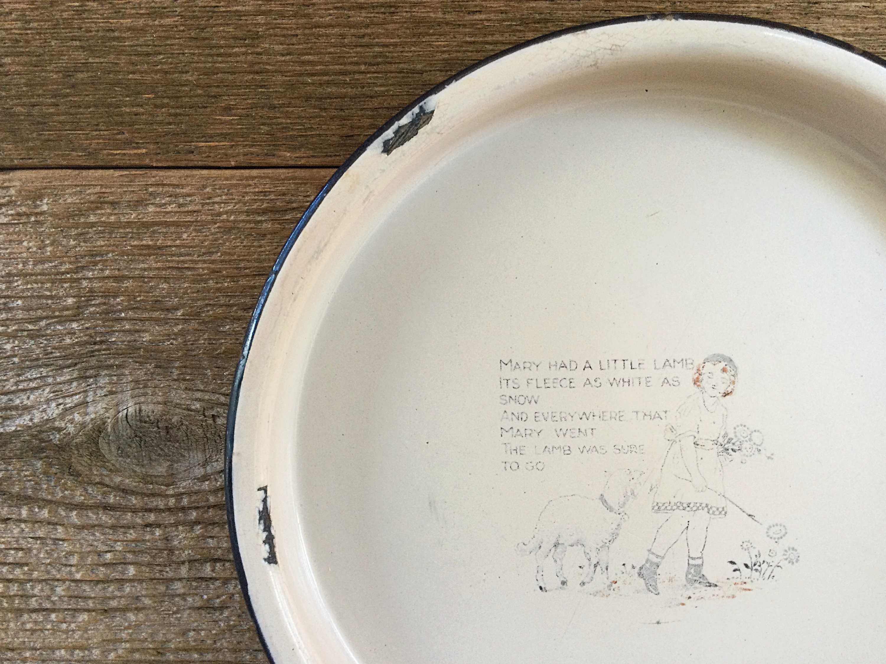 Children's Enamelware Nursery Rhyme Plate - Etsy