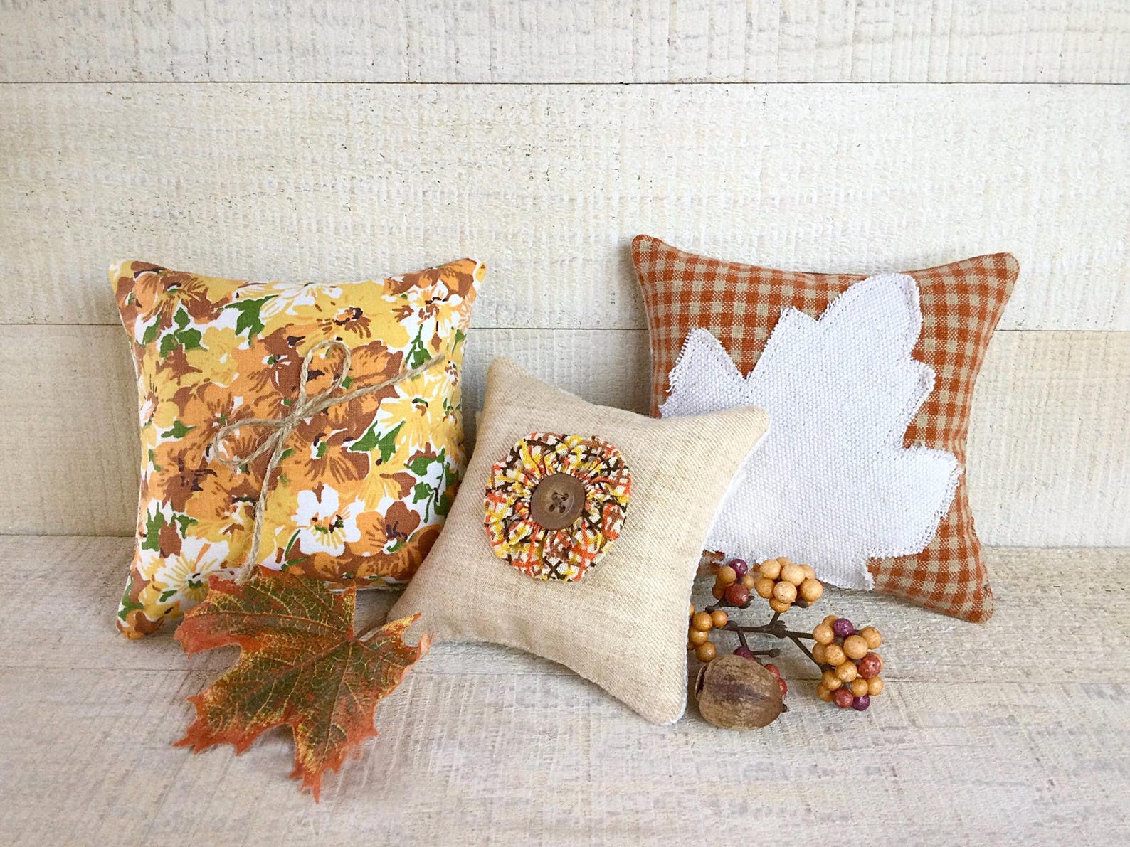 Fall Mini Pillows Set of 3, Basket Filler - Etsy