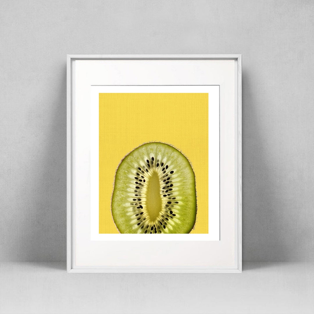 Kiwi Print Tropical Kiwi Fruit Slice Decor Fruit Prints - Etsy