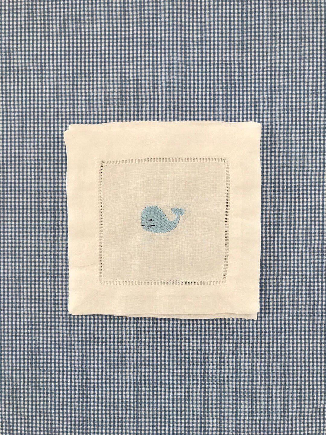 Whale Linen Cocktail Napkins, Nautical Bar Cart Decor, Set of 4 - Etsy