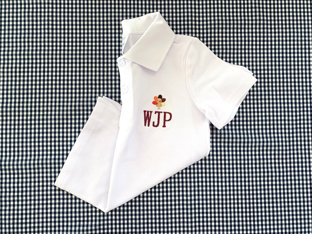 Thanksgiving Boys Polo, Monogrammed Turkey Collar Shirt, Polo Shirt ...