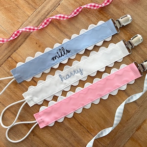 Monogrammed Pacifier Clip, Personalized Baby Shower Gift - Etsy