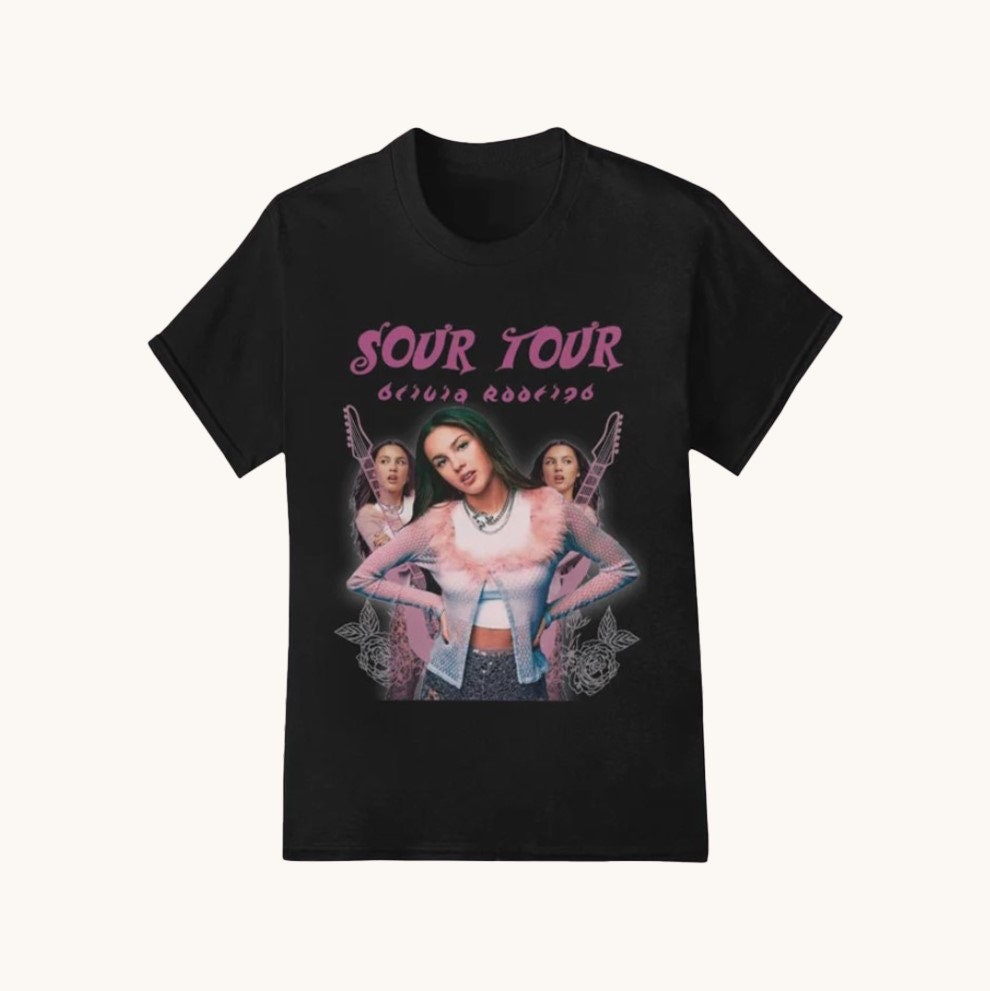 Olivia Rodrigo Sour Tour 2022 T-Shirt Designed & Sold By Lavanya Naidu