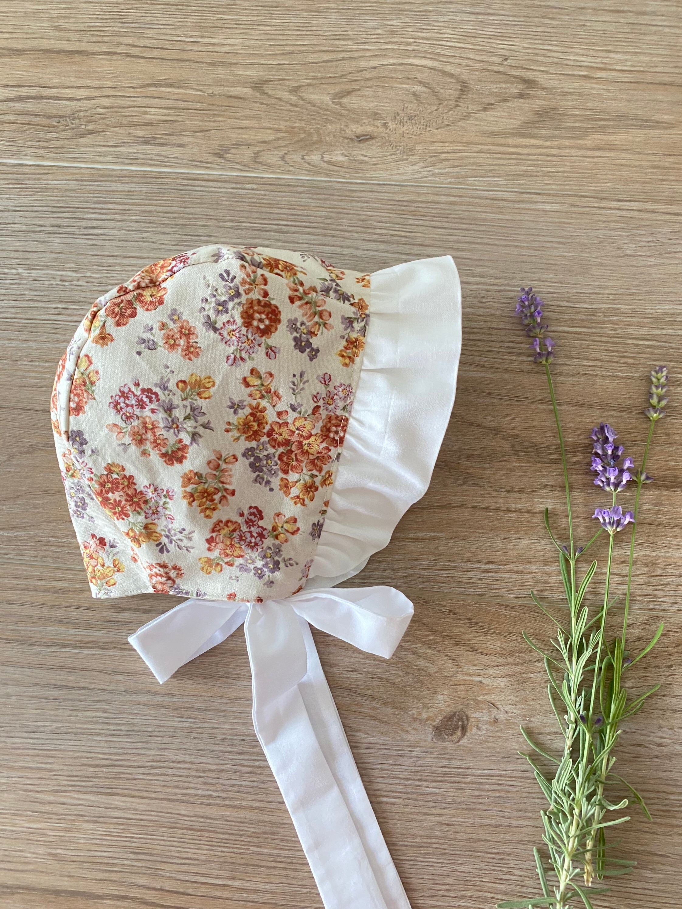 Reversible Baby girl bonnet baby hat cotton baby bonnet . | Etsy