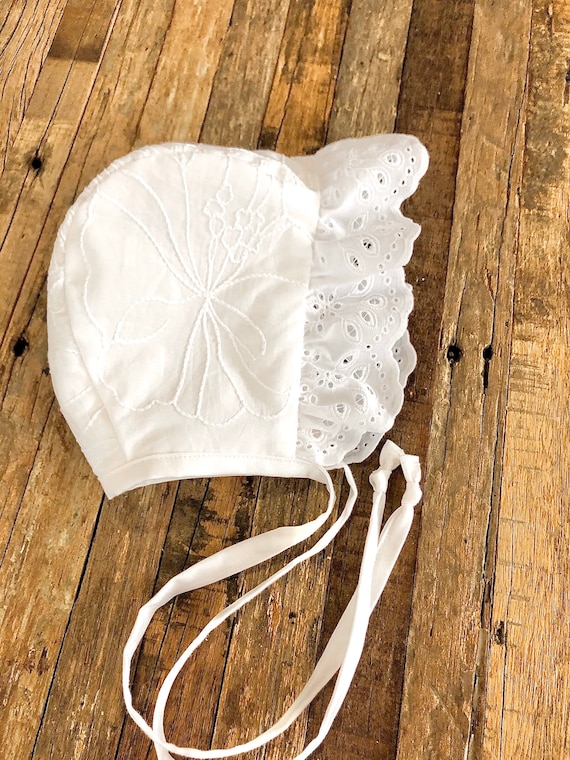 Lace Cotton Baby Bonnet Baby Bonnet - Etsy