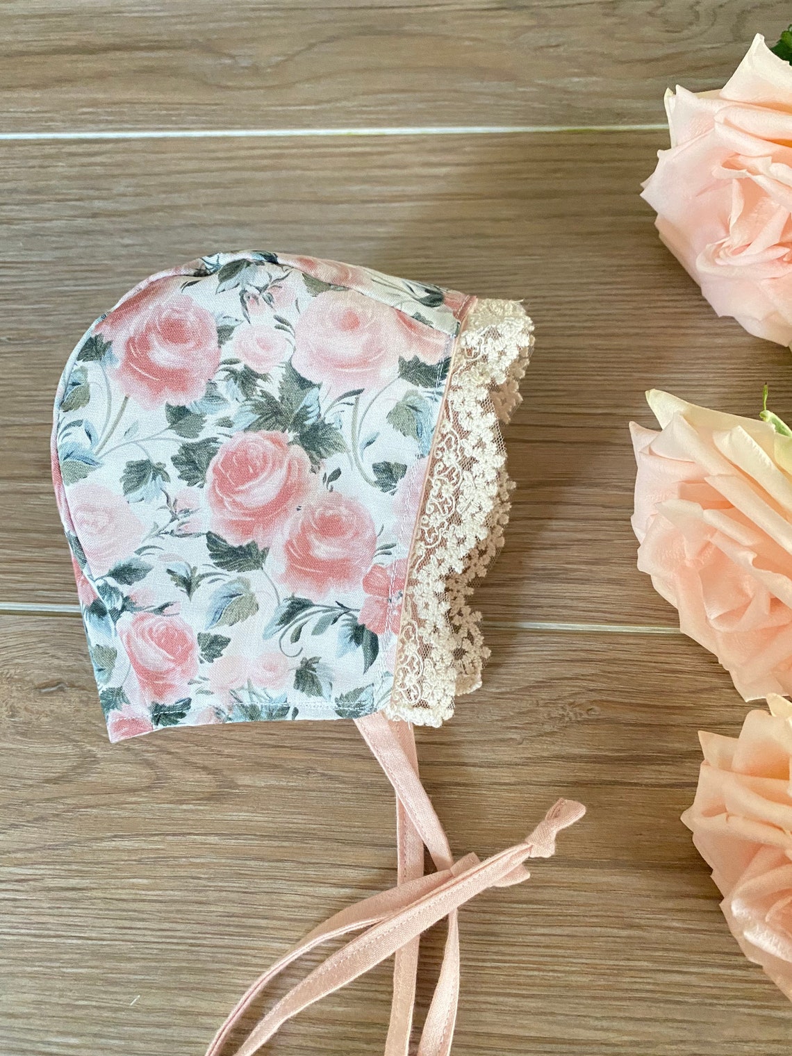 Vintage Lace Baby Bonnet: Floral Cotton, Made in USA - Etsy