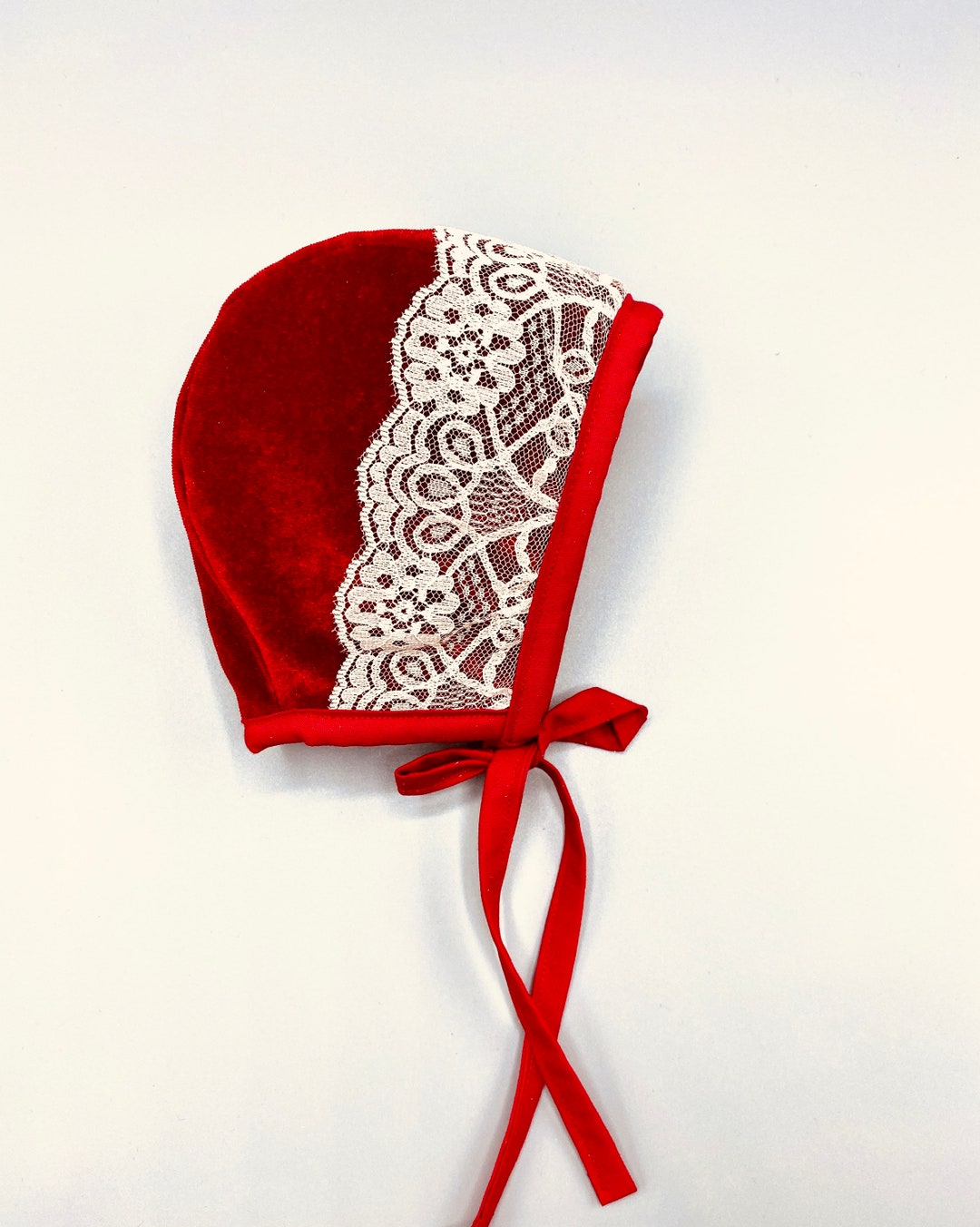 Red - Velvet Baby Bonnet - Etsy