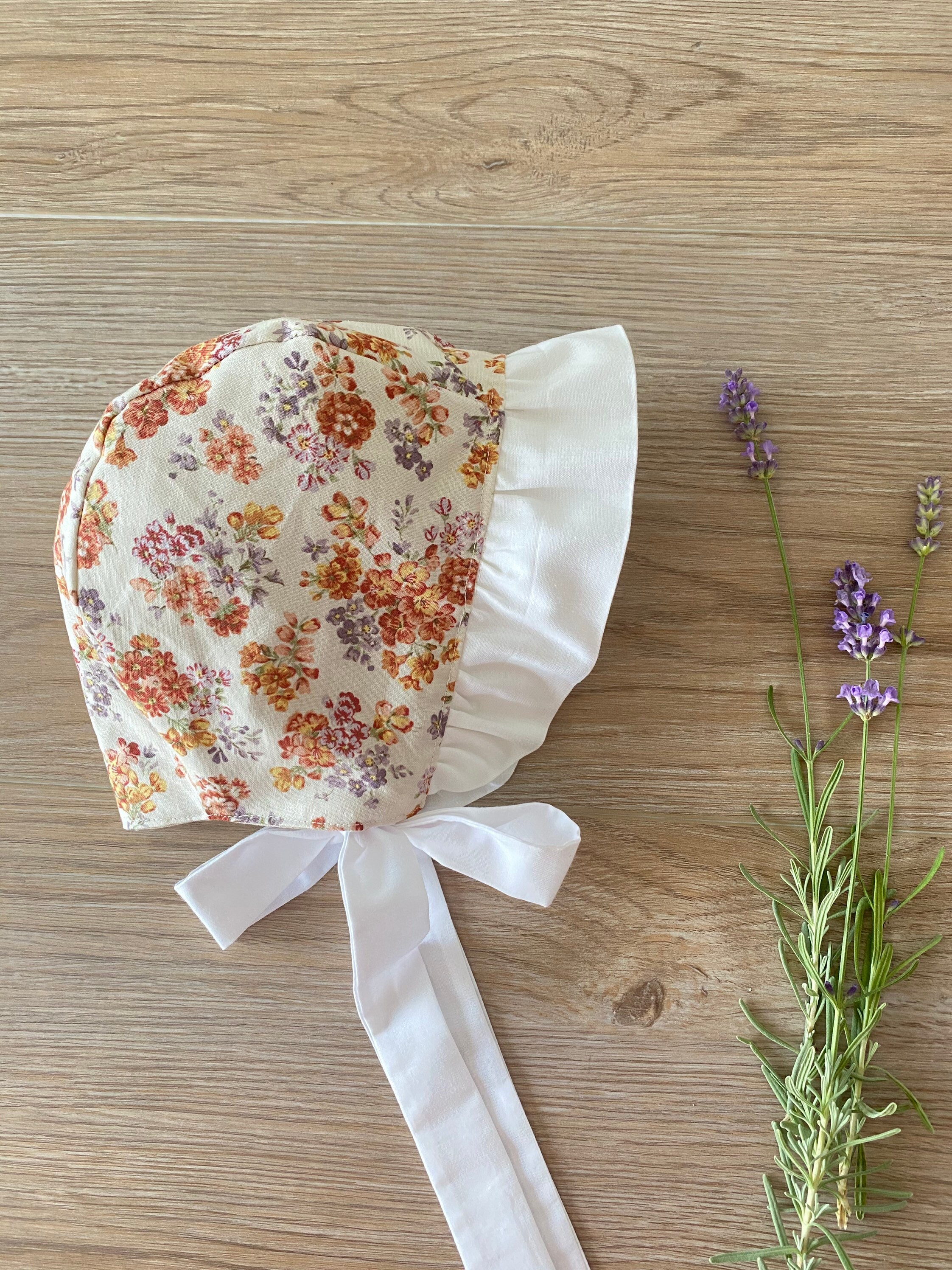 Reversible Baby girl bonnet baby hat cotton baby bonnet . | Etsy