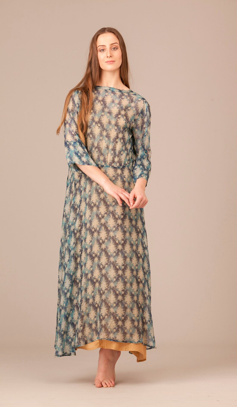 Silk Jacket Dress. Long Pure Silk Wrap Dress. Long Silk Maxi Dress ...