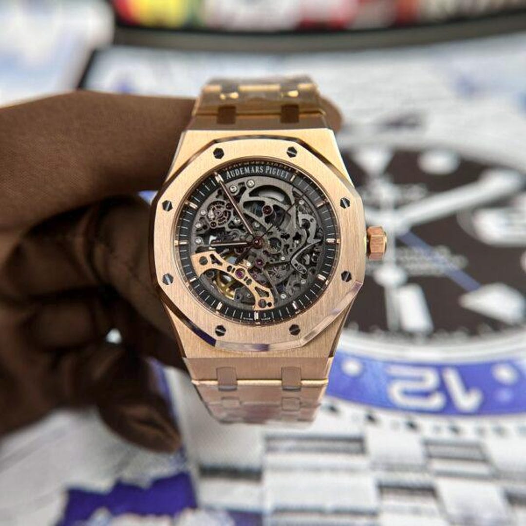 Audemars Piguet Royal Oak Skeleton 15407 Rose Gold Watch 41mm - Etsy Canada