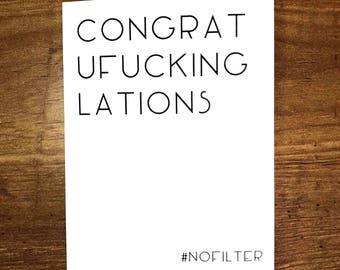 Funny Congratulations Card Funny Graduation Card Funny Wedding - Etsy