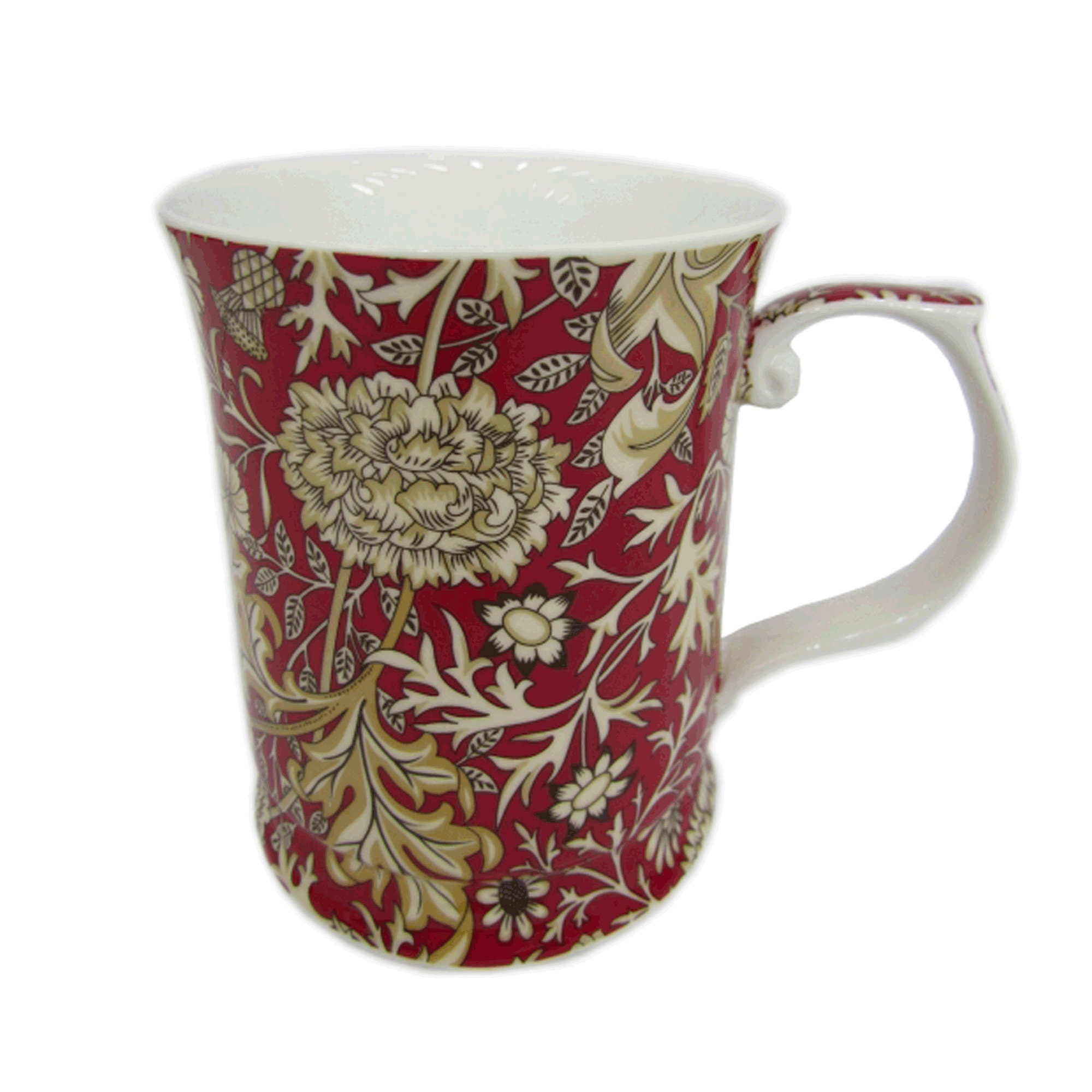 Fine Bone China William Morris Red Flower Ceramic Mug 415ml | Etsy Fine Bone China William Morris Red Flower Ceramic Mug 415ml | Etsy