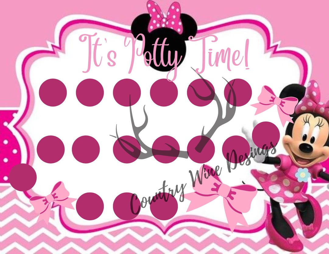 Minnie Mouse Potty Chart Printable - Etsy