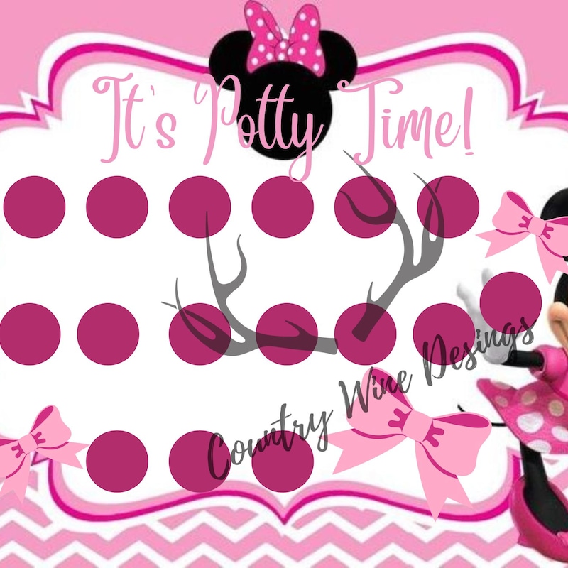 Minnie Mouse Potty Chart - Etsy
