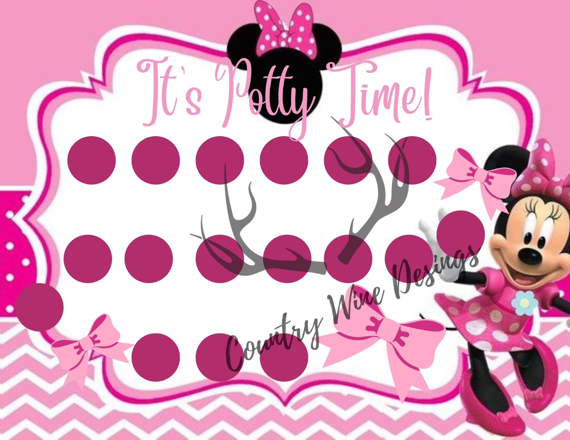 Minnie Mouse Potty Chart Printable - Etsy