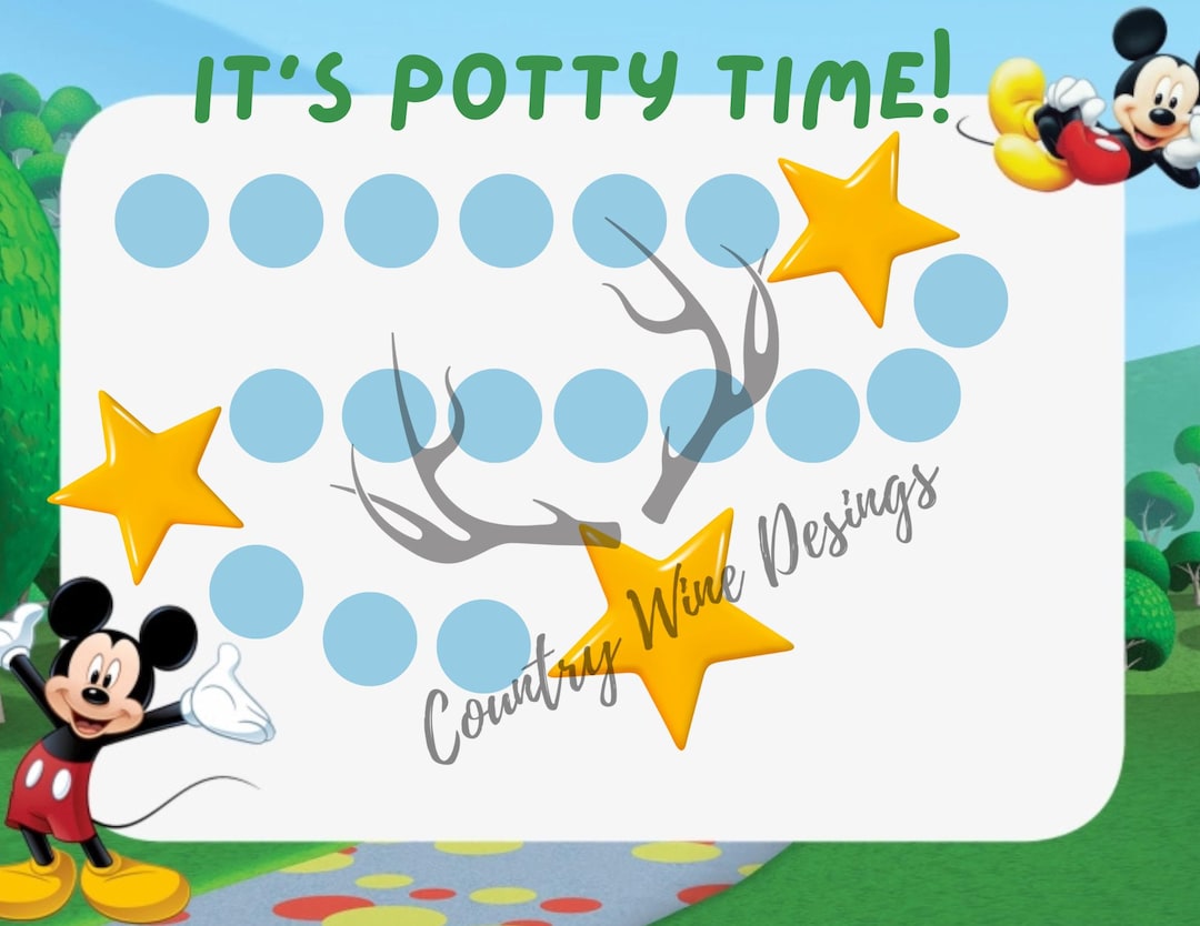 Mickey Mouse Potty Chart Printable - Etsy