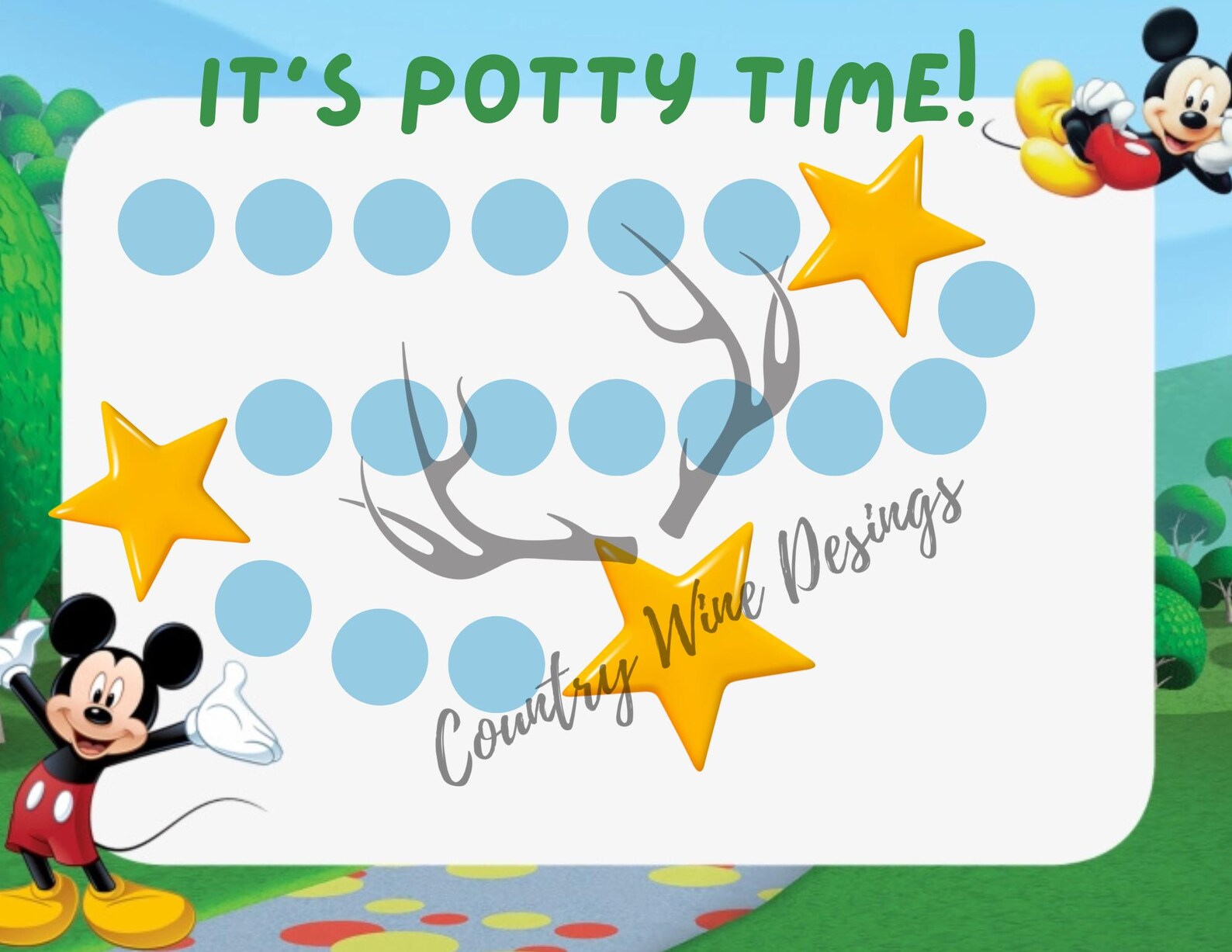 Mickey Mouse Potty Chart Printable - Etsy