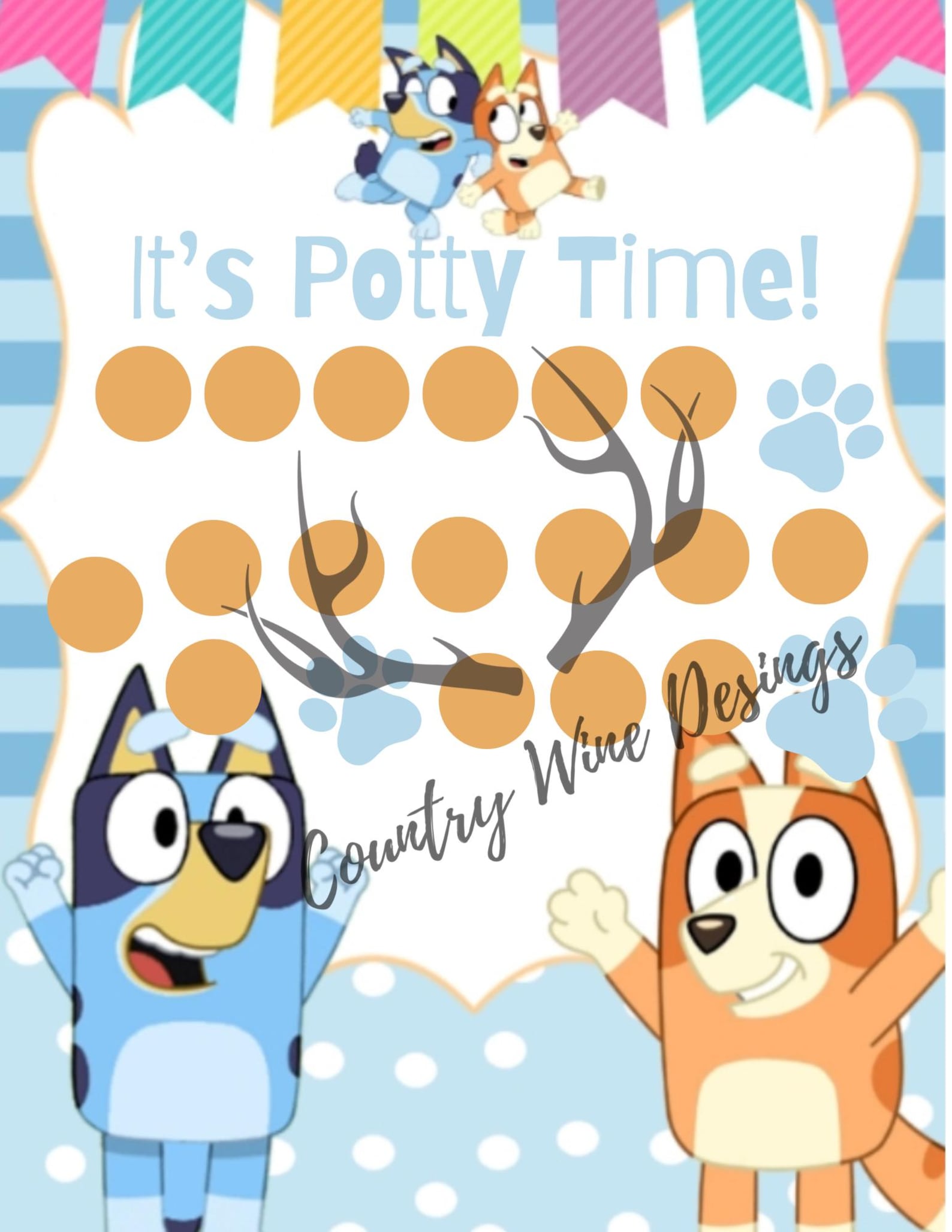 Bluey Potty Chart Printable - Etsy