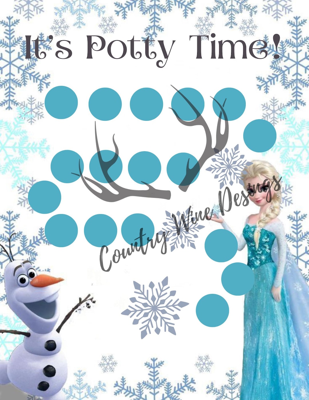 Frozen Potty Training Chart Printable - Etsy