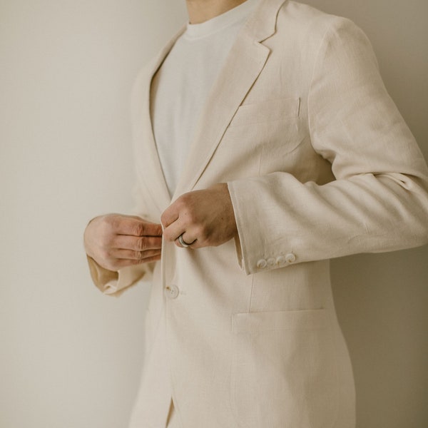 Mens Linen Jacket - Etsy
