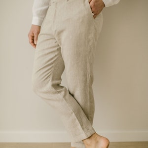 Linen Trousers, Linen Pants for Men, Smart Casual Pants, Rustic Wedding ...