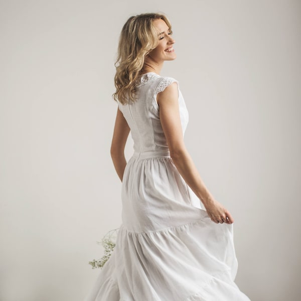 Linen Wedding Dress - Etsy