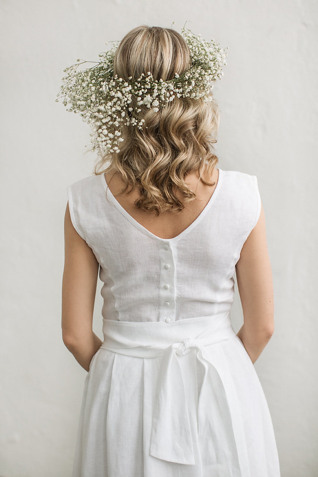 Handmade Linen Bridal Belt: Wedding Dress Sash - Etsy