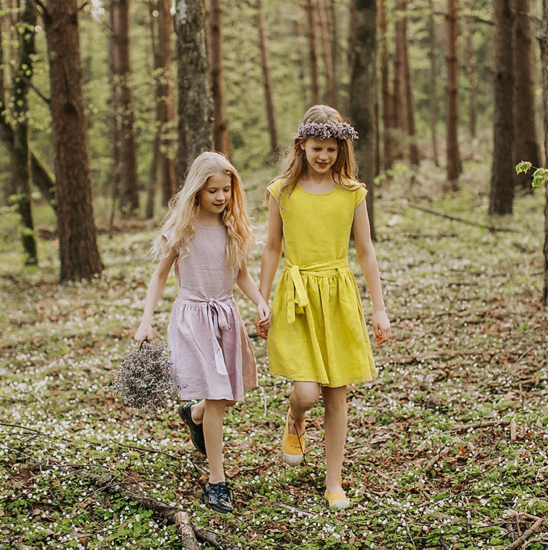 Girls Linen Dress, Teenager Dress, Linen Clothing, Dresses for Girls ...