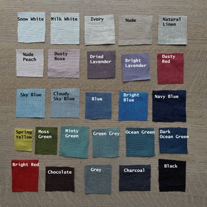 Linen Color Samples. 30 Colors Included. - Etsy