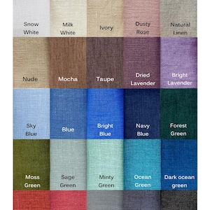 Linen Color Samples. 30 Colors Included. - Etsy
