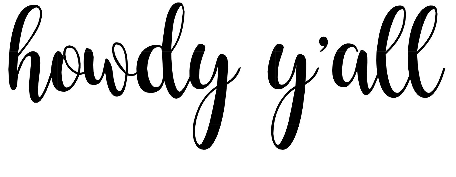 Howdy Y'all Door Decal Vinyl Sticker Howdy Y'all - Etsy