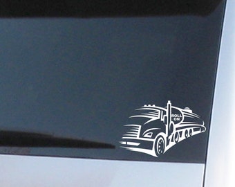 Semi Truck Vinyl Sticker - Etsy