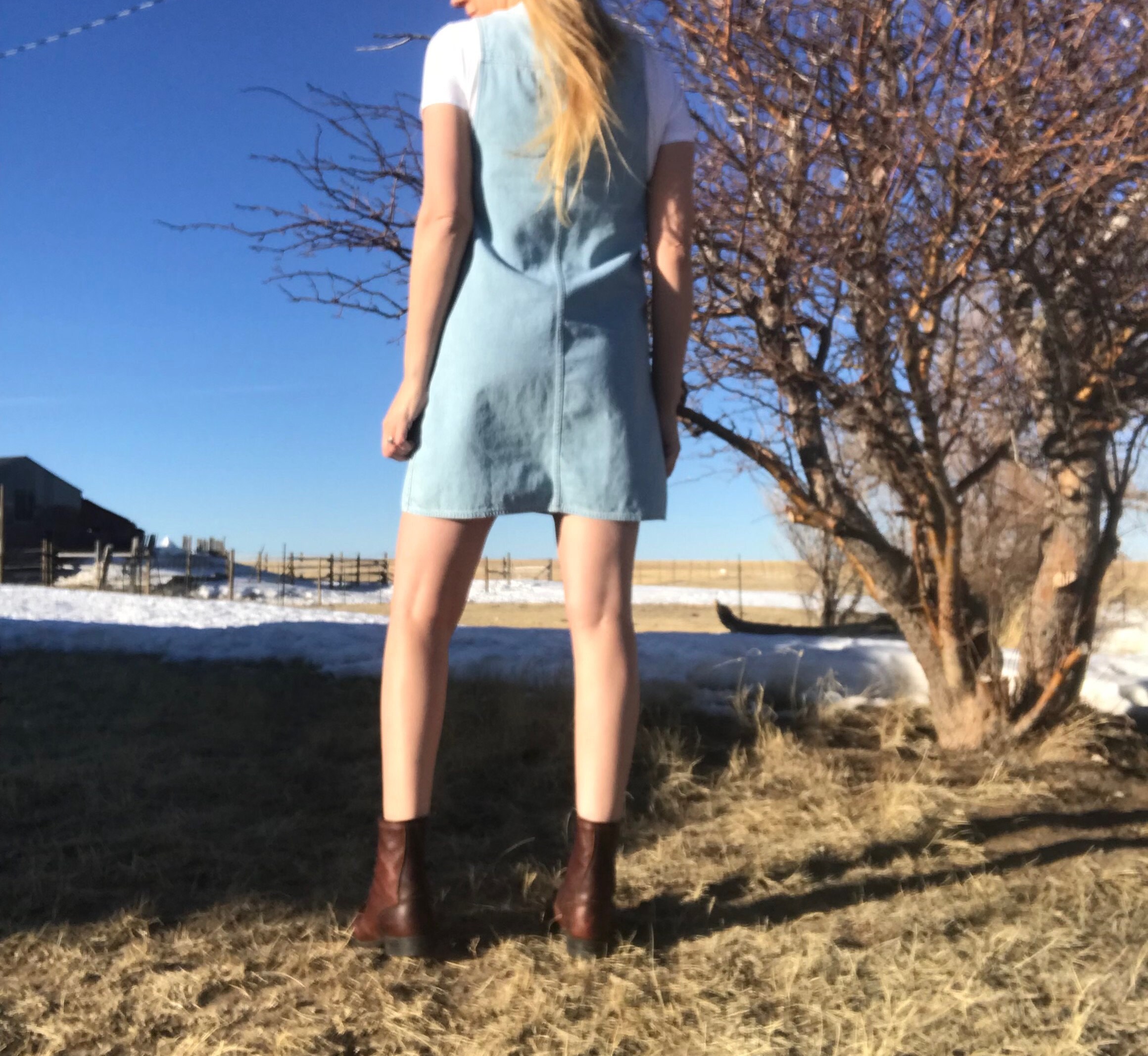 Vintage 90s Denim Pinny Dress - Etsy