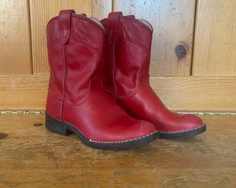 Red Roper Boots - Etsy