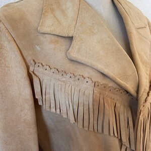 Vintage Western Handmade Light Tan Leather Fringe Jacket - Etsy