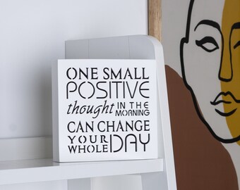 Positive Desk Sign - Etsy