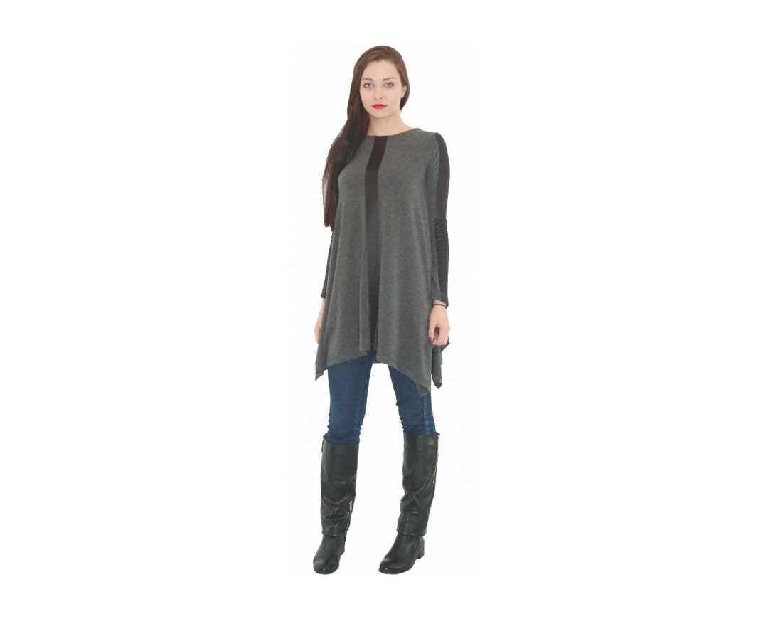 Dark Gray Tunic - Etsy