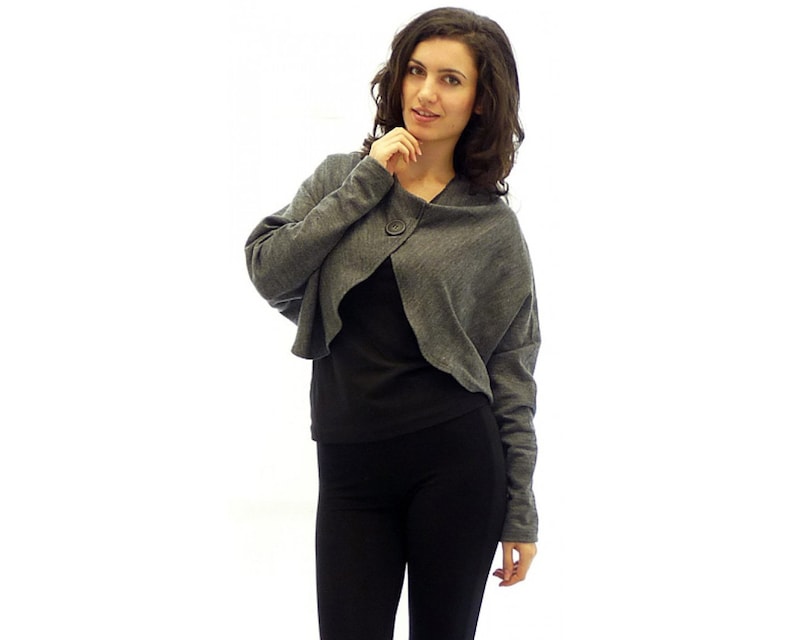 Black Knitted Bolero, Knitted Shrug, Plus Size Bolero, Maxi Bolero ...