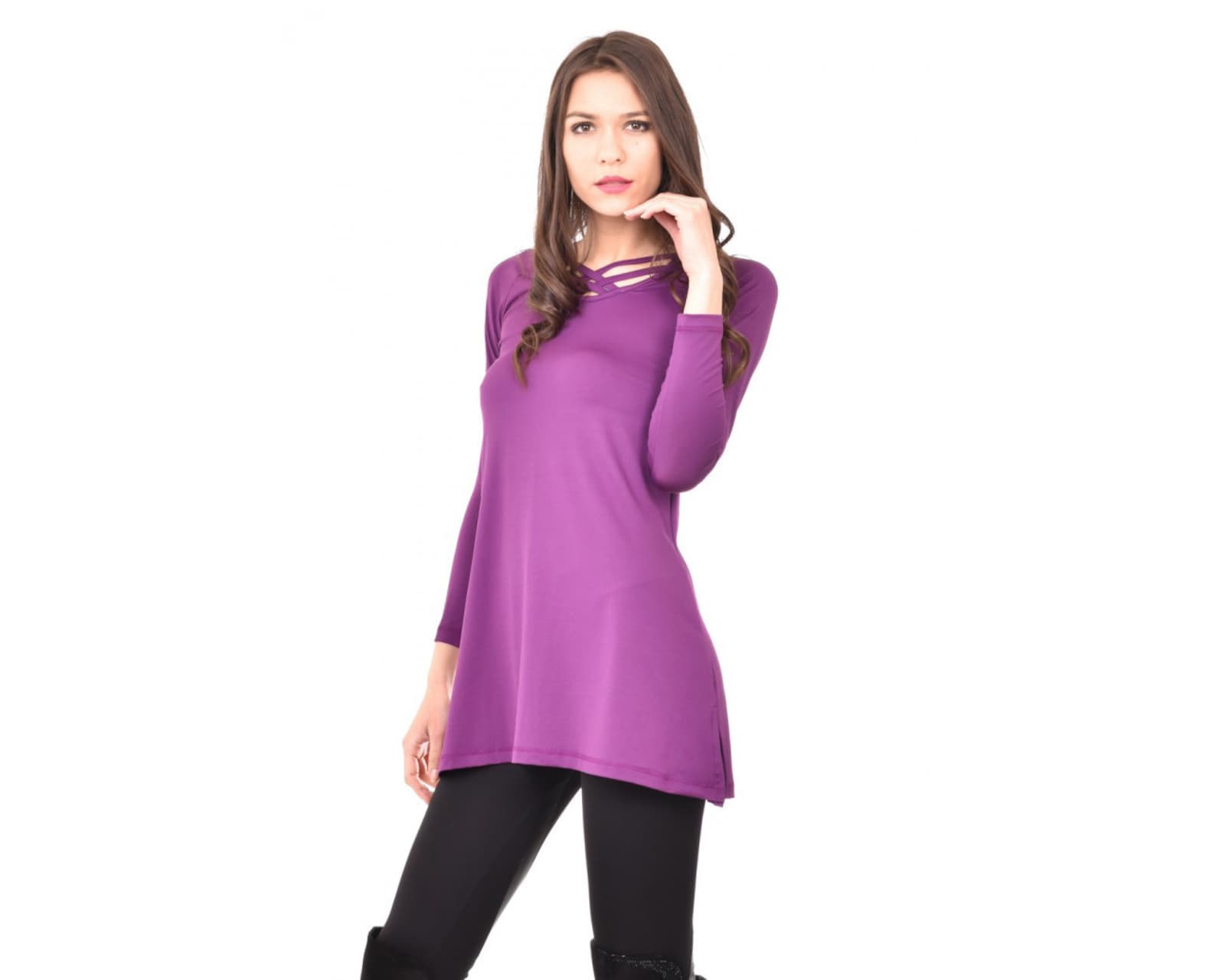 Purple Tunic With Interesting Detail - Etsy