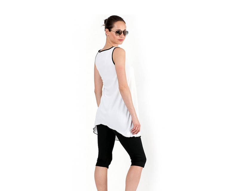 Asymmetrical Tunic, White Tunic, Plus Size Tunic, Oversize Tunic, Maxi ...